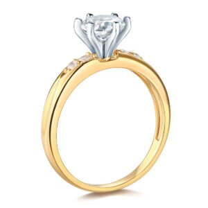 GM Fine Jewelry 14K Yellow Gold Wedding Engagement Ring - Size 4