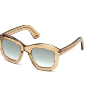 Tom Ford Square Sunglasses TF582 Julia-02 45P Transparent Champagne 50mm FT0582