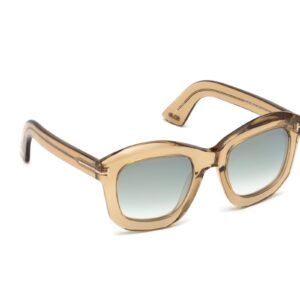 Tom Ford Square Sunglasses TF582 Julia-02 45P Transparent Champagne 50mm FT0582