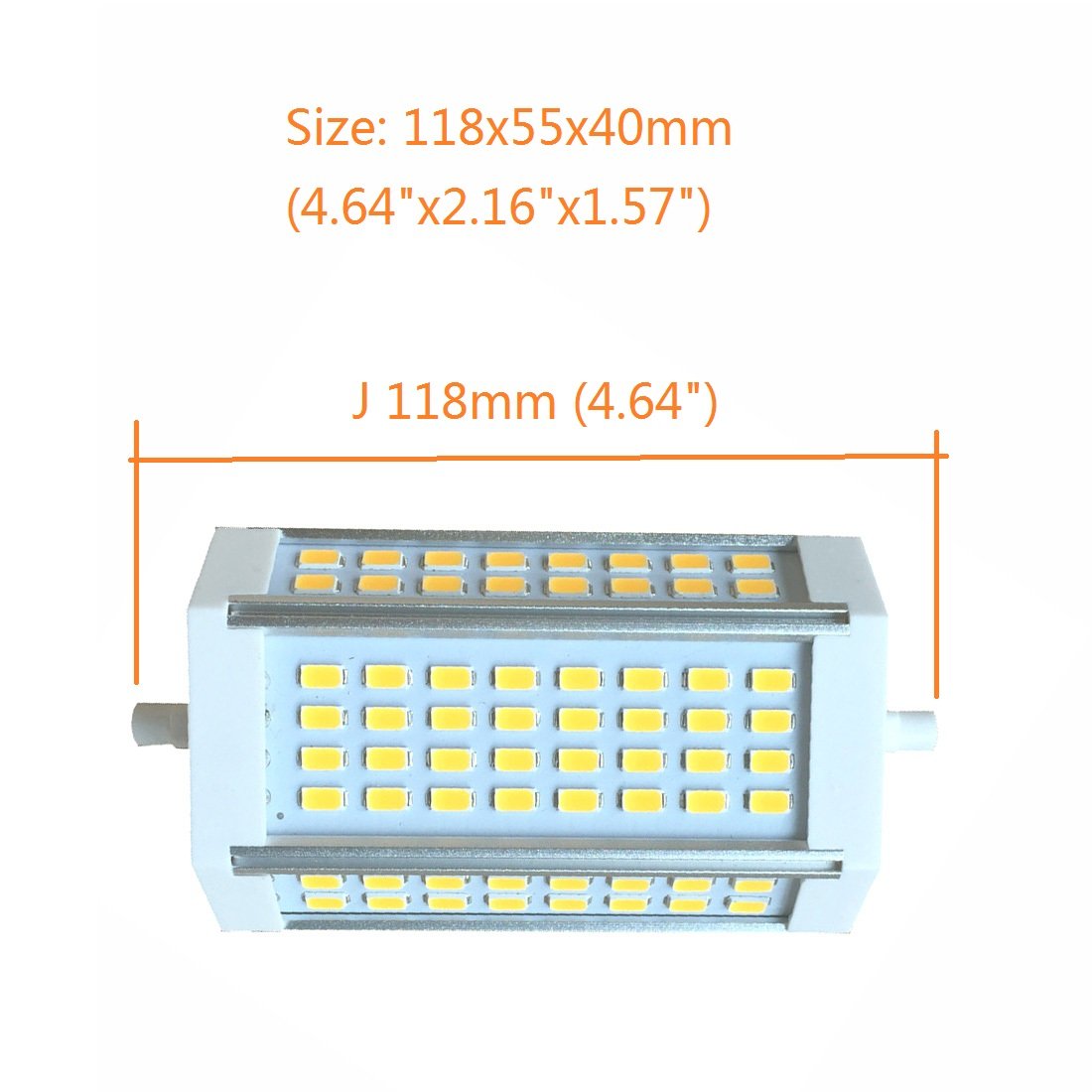 R7S LED J118 118mm Dimmable Bulb 30W Warm Light 3000k AC120V 3000LM Double Ended J LED Floodlight for R7S 200W 300w 400w Halogen Replacement (3000k warm light)