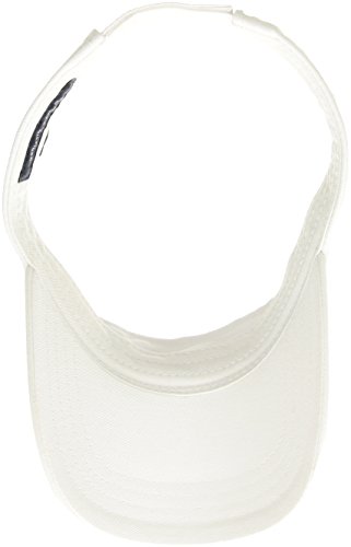 Tommy Hilfiger Dad Hat Flag Solid Cotton Visor Hat, classic white, O/S