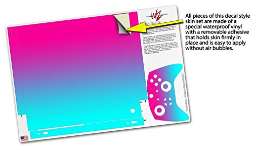 WraptorSkinz Decal Vinyl Skin Wrap Compatible with Xbox One X Console and Controller - Smooth Fades Neon Teal Hot Pink