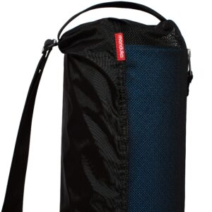 Manduka Yoga Breathe Easy Mat Carrier - Lightweight, Breathable Mesh with Zipper Closure, Easy to Carry, Hands-Free, Black, 1 EA, 26.5” x 6.5” x 6.5”