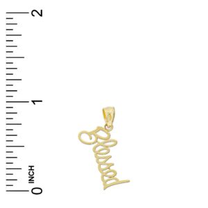 Charm America - Gold Vertical Blessed Charm - 10 Karat Solid Gold