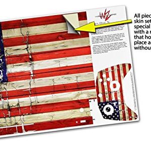 WraptorSkinz Decal Vinyl Skin Wrap Compatible with Xbox One X Console and Controller - Painted Faded and Cracked USA American Flag