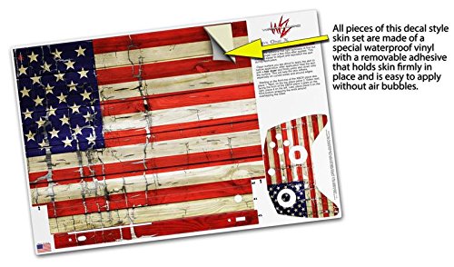 WraptorSkinz Decal Vinyl Skin Wrap Compatible with Xbox One X Console and Controller - Painted Faded and Cracked USA American Flag