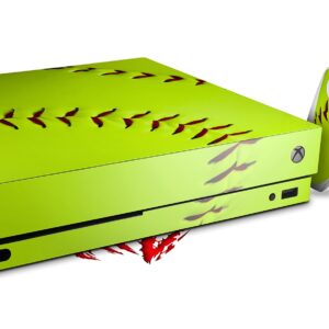 WraptorSkinz Decal Vinyl Skin Wrap Compatible with Xbox One X Console and Controller - Softball