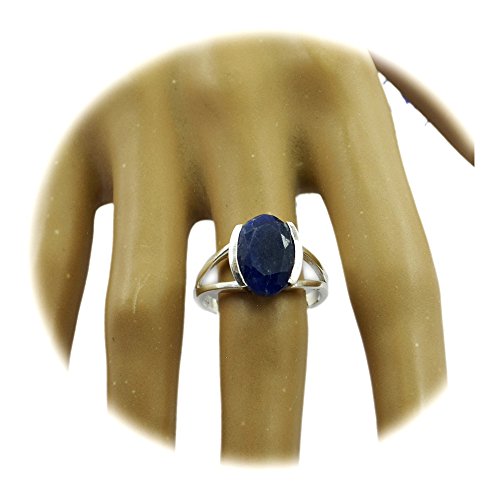 55Carat Natural Lapis Lazuli Sterling Silver Ring for Women Oval Shape Split Shank Size 5,6,7,8,9,10,11,12