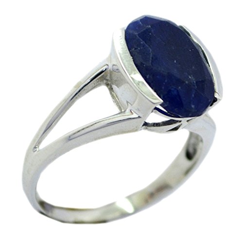 55Carat Natural Lapis Lazuli Sterling Silver Ring for Women Oval Shape Split Shank Size 5,6,7,8,9,10,11,12