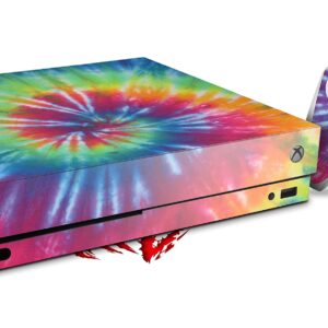 WraptorSkinz Decal Vinyl Skin Wrap Compatible with Xbox One X Console and Controller - Tie Dye Swirl 104