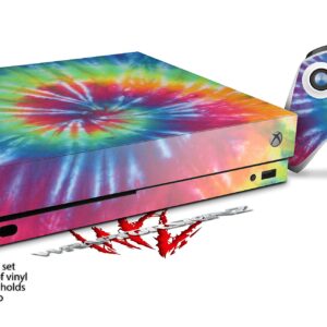 WraptorSkinz Decal Vinyl Skin Wrap Compatible with Xbox One X Console and Controller - Tie Dye Swirl 104