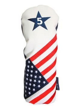 USA 1, 3, 5, X, H Headcover Patriot Golf Vintage Retro Patriotic Driver Fairway Wood and Hybrid Head Cover Fits All Modern Fairway Wood and Hybrid Club