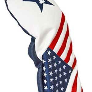 USA 1, 3, 5, X, H Headcover Patriot Golf Vintage Retro Patriotic Driver Fairway Wood and Hybrid Head Cover Fits All Modern Fairway Wood and Hybrid Club