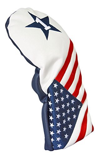 USA 1, 3, 5, X, H Headcover Patriot Golf Vintage Retro Patriotic Driver Fairway Wood and Hybrid Head Cover Fits All Modern Fairway Wood and Hybrid Club