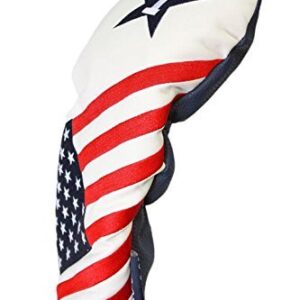 USA 1, 3, 5, X, H Headcover Patriot Golf Vintage Retro Patriotic Driver Fairway Wood and Hybrid Head Cover Fits All Modern Fairway Wood and Hybrid Club