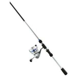 okuma csii-502l-20 cascade ii spinning combo, 20 reel size, 1bb bearings, 5' length, 2 piece, light power, ambidextrous