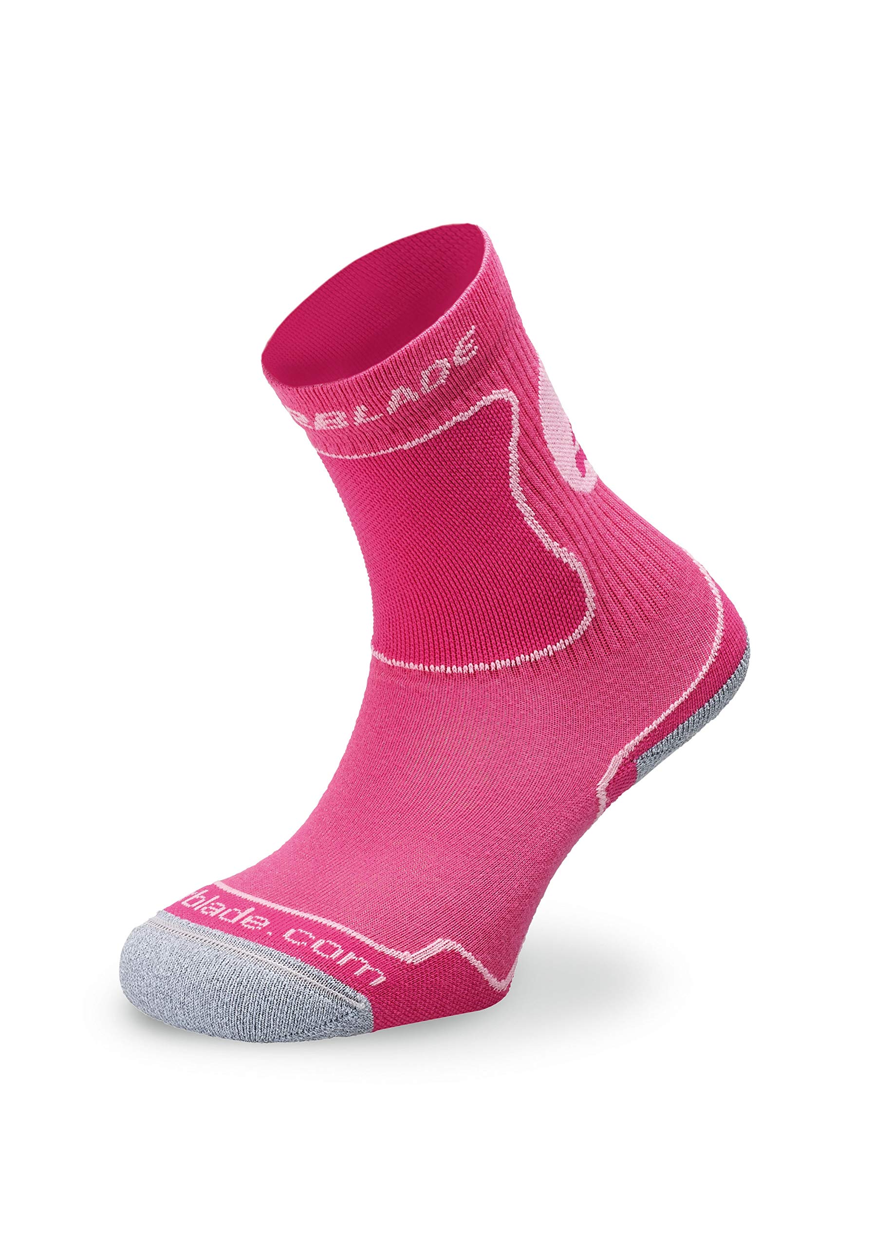 Rollerblade Boys Modern Performance Kids Socks, Inline Skating, Multi Sport, Fuschia and Pink, Fuchsia/Pink, Small US