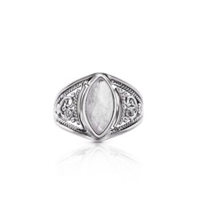 koral jewelry moonstone vintage gipsy ethnic ring 925 sterling silver us size 6 7 8 (7)