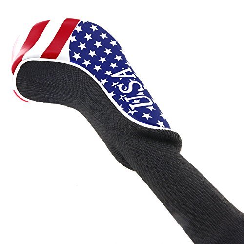 Craftsman Golf Stars and Stripes American USA US Flag Sock Headcover Head Cover for Scotty Cameron Taylormade Odyssey Hybrid (Sock Style)