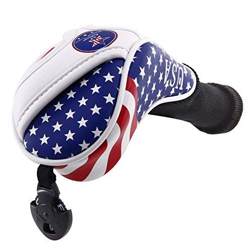 Craftsman Golf Stars and Stripes American USA US Flag Sock Headcover Head Cover for Scotty Cameron Taylormade Odyssey Hybrid (Sock Style)