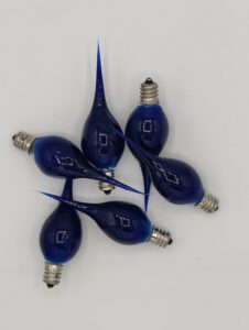 on the bright side silicone dipped 5 watt light bulb - pack of 6 - dark blue