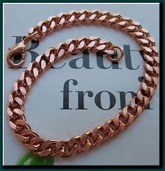 Copper Bracelets Solid CB651G - 1/4 of an inch wide (7 1/2 Inches)