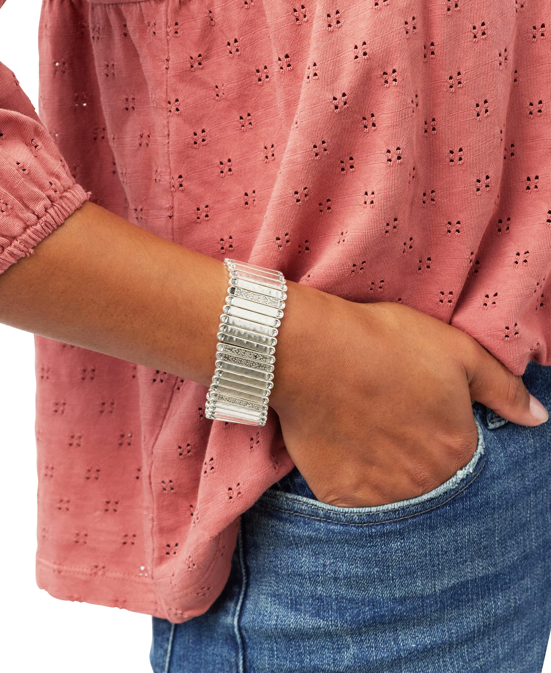 Lucky Brand Silver-Tone Statement Link Bracelet