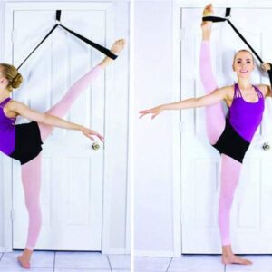 LEPOD Door Stretch Band - Get More Flexible with The Door Flexibility Trainer to Improve Leg Stretching - Perfect Home Equipment for Ballet, Dance and Gymnastic Exercise Taekwondo & MMA (Pink)