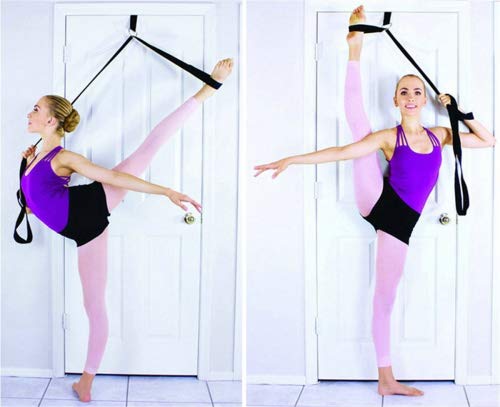 LEPOD Door Stretch Band - Get More Flexible with The Door Flexibility Trainer to Improve Leg Stretching - Perfect Home Equipment for Ballet, Dance and Gymnastic Exercise Taekwondo & MMA (Pink)