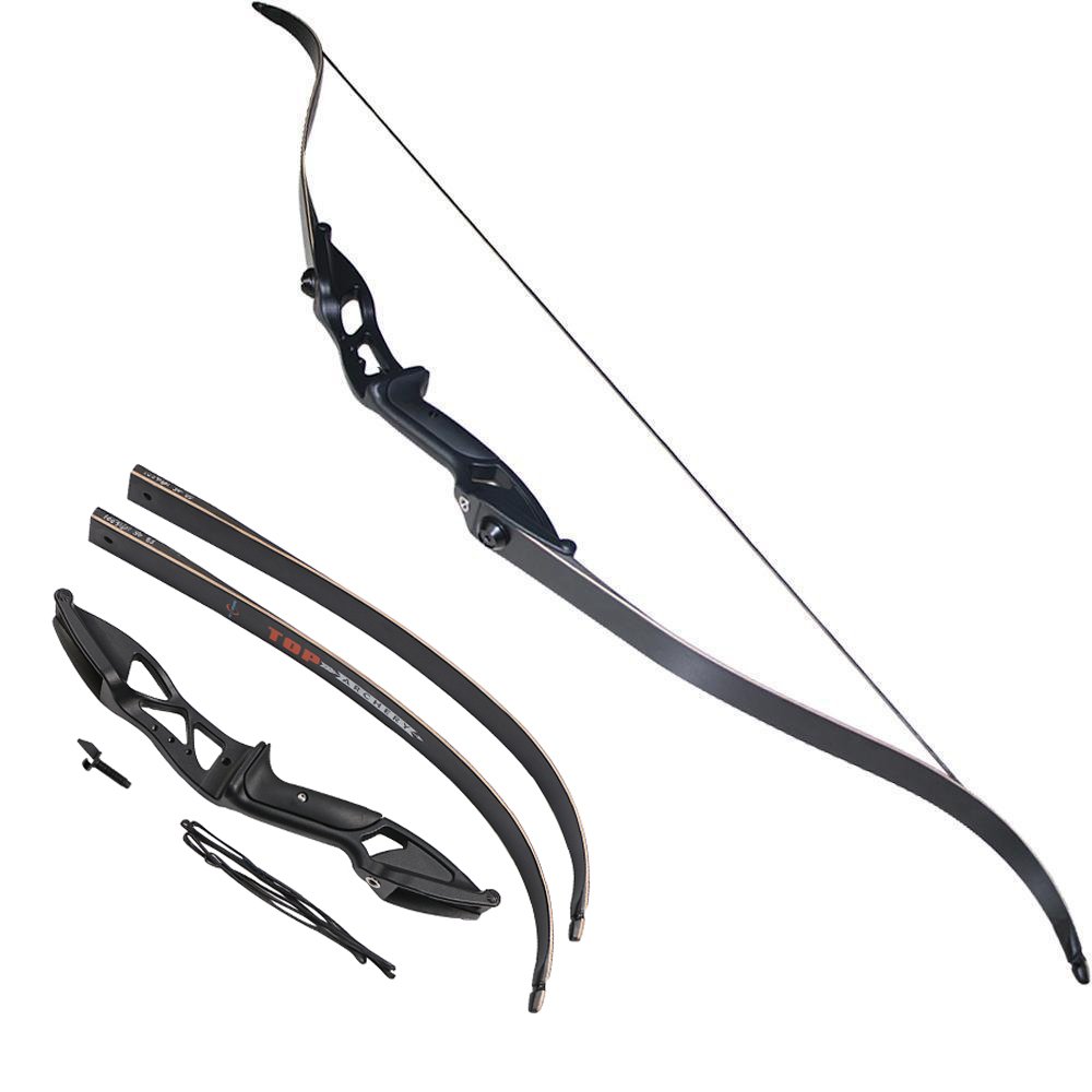 TOPARCHERY Archery Takedown Recurve Bow 60inch Right Handed Riser Bow for Hunting Target Shooting 30-50Lbs Hunting Target Practice Adults with Bow Stringer (YY35LBS)