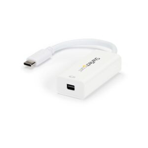 startech.com usb-c to mini displayport adapter - 4k 60hz - white - usb 3.1 type-c to mini dp adapter - type-c to mini dp converter (cdp2mdp)