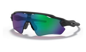 oakley men's radar ev path sunglasses polarized rectangular, matte black w/prizm, 38 mm