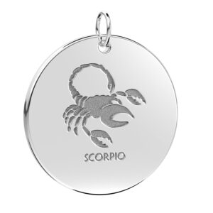 us jewels ladies 925 sterling silver 1in scorpio october & november zodiac pendant