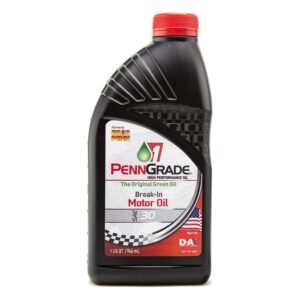 penn grade 1, 71206, break-in oil sae 30, works with diesel and gasoline engines, 1 quart (12 pack)