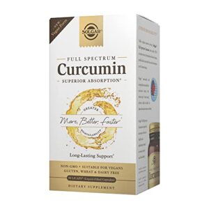 solgar full spectrum curcumin - 90 licaps - superior absorption - brain, joint & immune health - non-gmo, vegan, gluten free, dairy free - 90 servings