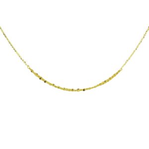 hoops & loops 14k yellow gold italian chain hammered mariner three-layer dainty choker necklace