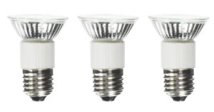 (3-bulbs) 120v 50w halogen bulb replacement for ge wb08x10028