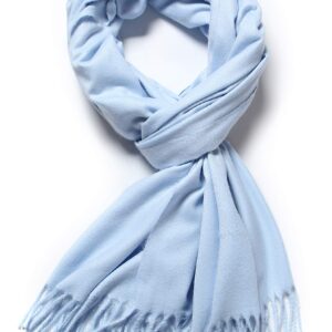 Cindy & Wendy Large Soft Cashmere Silky Pashmina Solid Shawl Wrap Scarf for Women