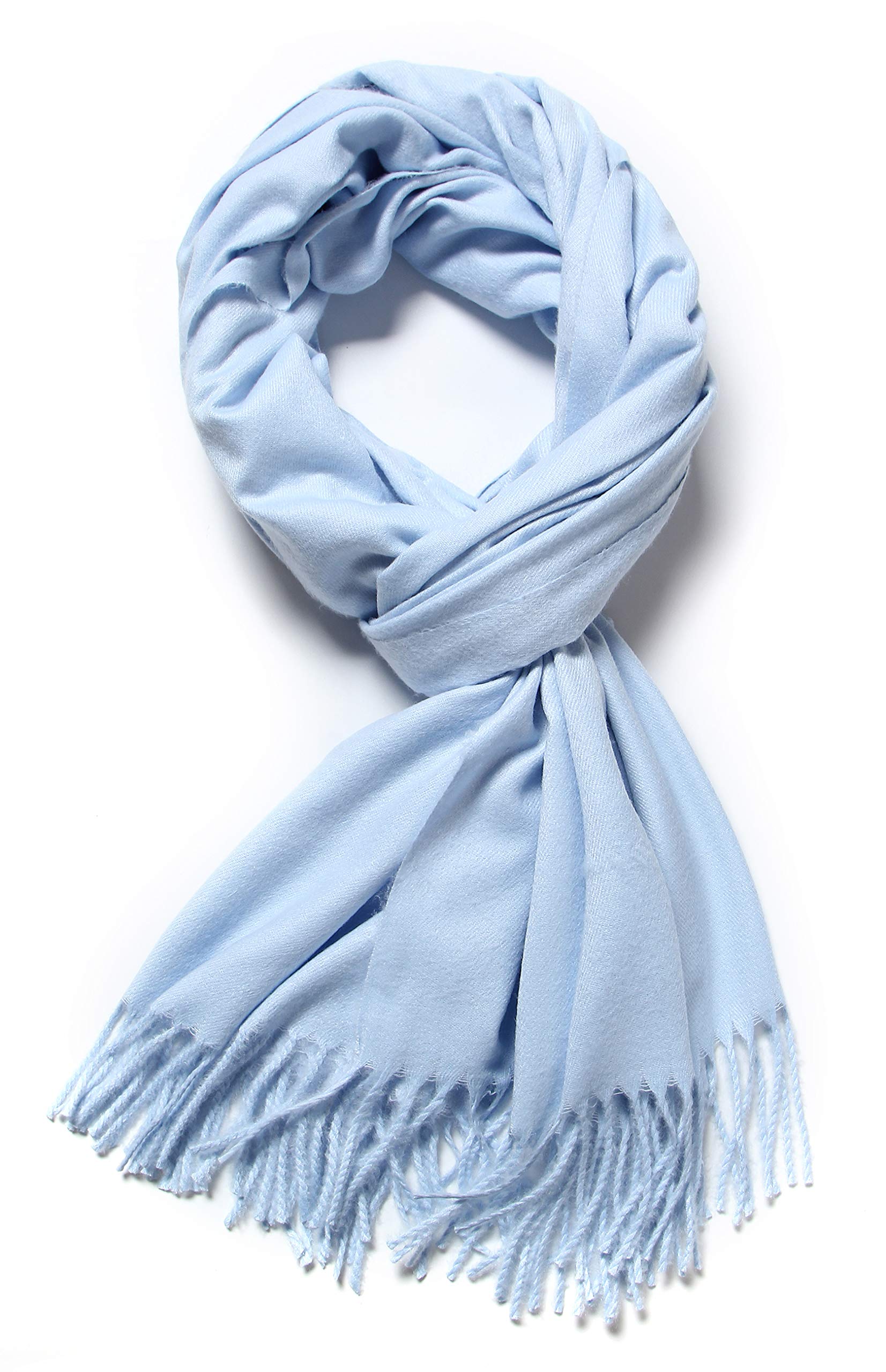 Cindy & Wendy Large Soft Cashmere Silky Pashmina Solid Shawl Wrap Scarf for Women