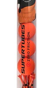 Zero Friction Men's SuperTube Golf Kit (Includes 3 Golf Balls, 1 Universal fit Glove, and Pack of Golf tees), Neon Orange