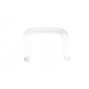 BodyJewelryOnline Clear Septum Nose Septum Piercing Retainer [U-Shaped], Glass Pyrex Staple, 14g Thickness, Hypoallergenic, Nickel-Free Material, Durable, Comfortable, Lightweight