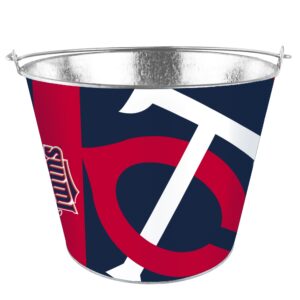 boelter brands mlb minnesota twins bucket 5 quart hype design, team colors, one size