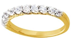 0.75 cttw round cut white natural diamond engagement wedding ring 14k yellow gold,ring size-10.5