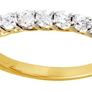 0.75 Cttw Round Cut White Natural Diamond Engagement Wedding Ring 14K Yellow Gold,Ring size-10.5