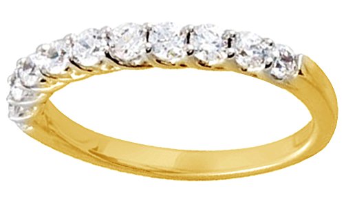 0.75 Cttw Round Cut White Natural Diamond Engagement Wedding Ring 14K Yellow Gold,Ring size-10.5