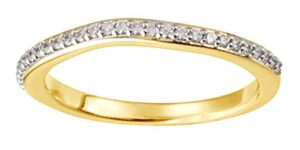 0.16 cttw round cut white natural diamond engagement wedding ring 14k yellow gold,ring size-8.5