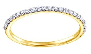 round shape white diamond engagement wedding band ring 14k yellow gold (0.25 ct),ring size-10.5