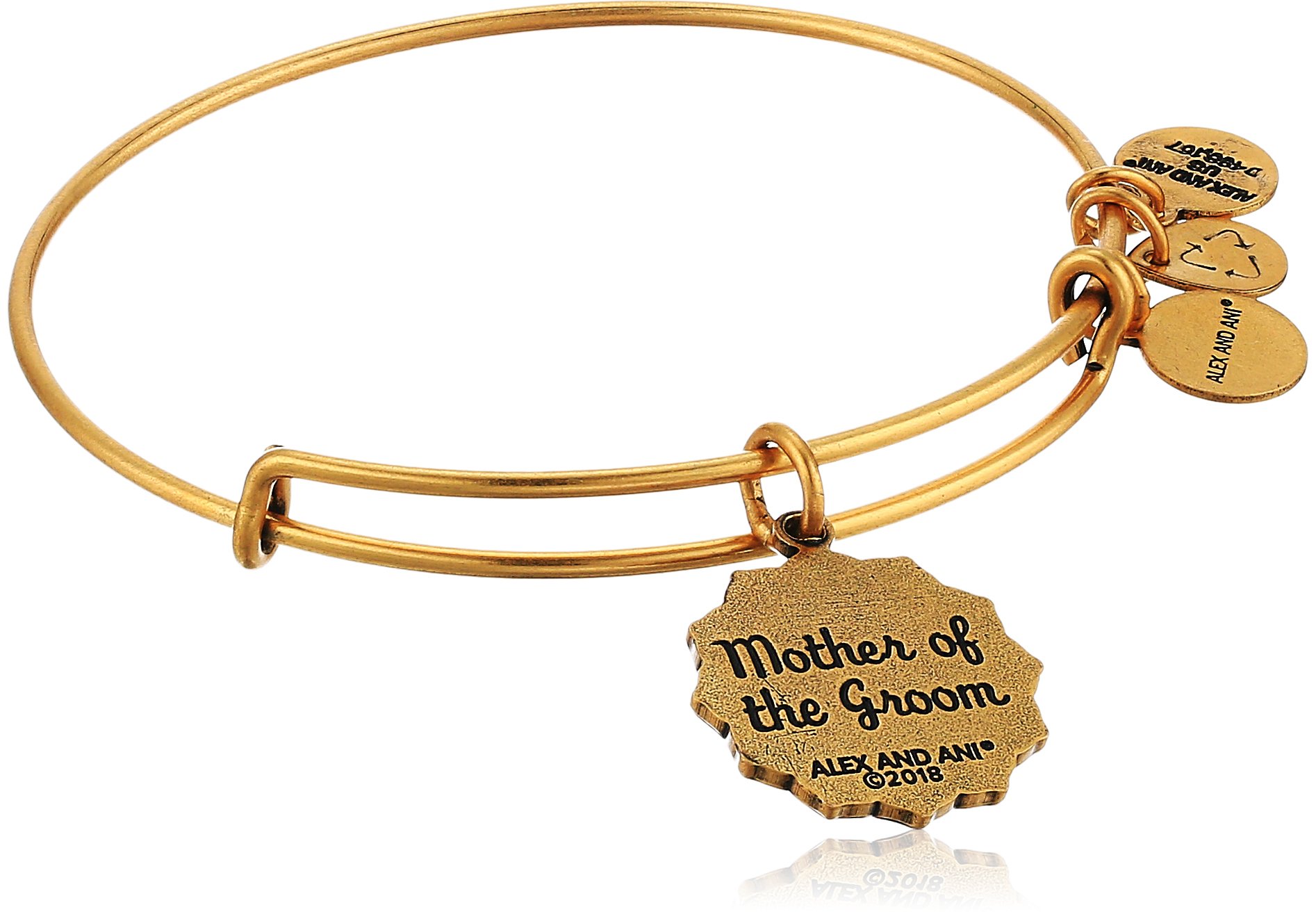 Alex and Ani Mother of the Groom Charm Bangle, Rafaelian Gold, Expandable