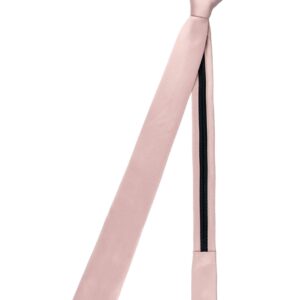 Vesuvio Napoli PreTied SKINNY Men's Neck Tie BLUSH PINK Narrow Zipper Necktie