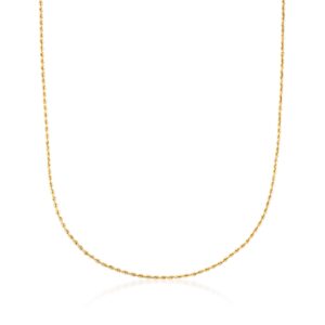 ross-simons 14kt yellow gold rope-chain necklace